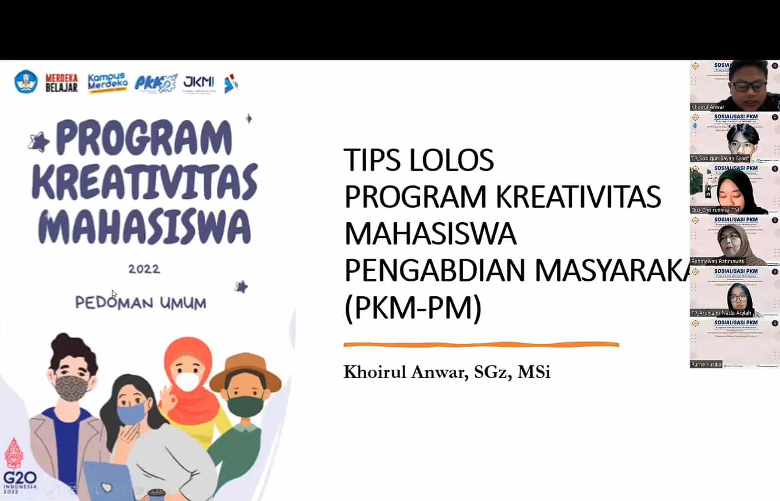 SOSIALISASI PKM (PROGRAM KREATIVITAS MAHASISWA) ORGANISASI BUKAN ...