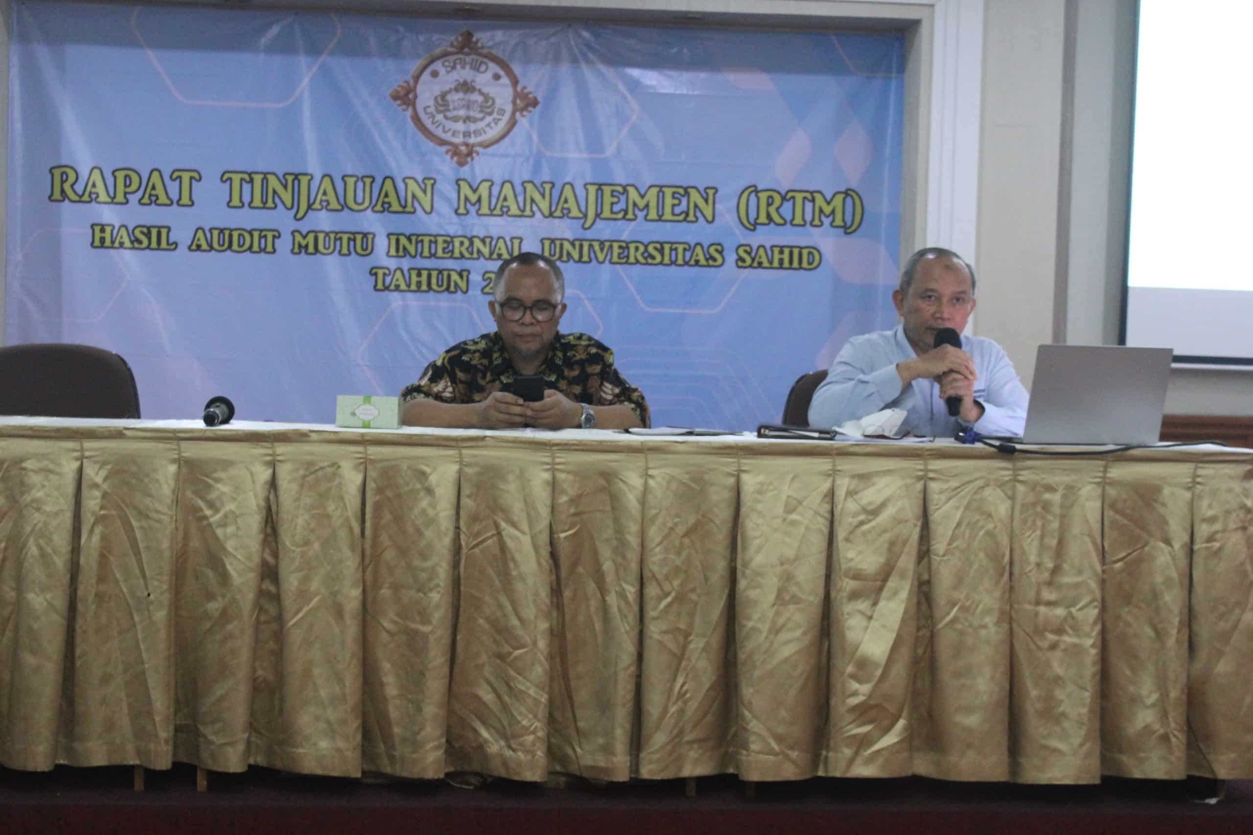 RAPAT TINJAUAN MANAJEMEN USAHID – Universitas Sahid Jakarta