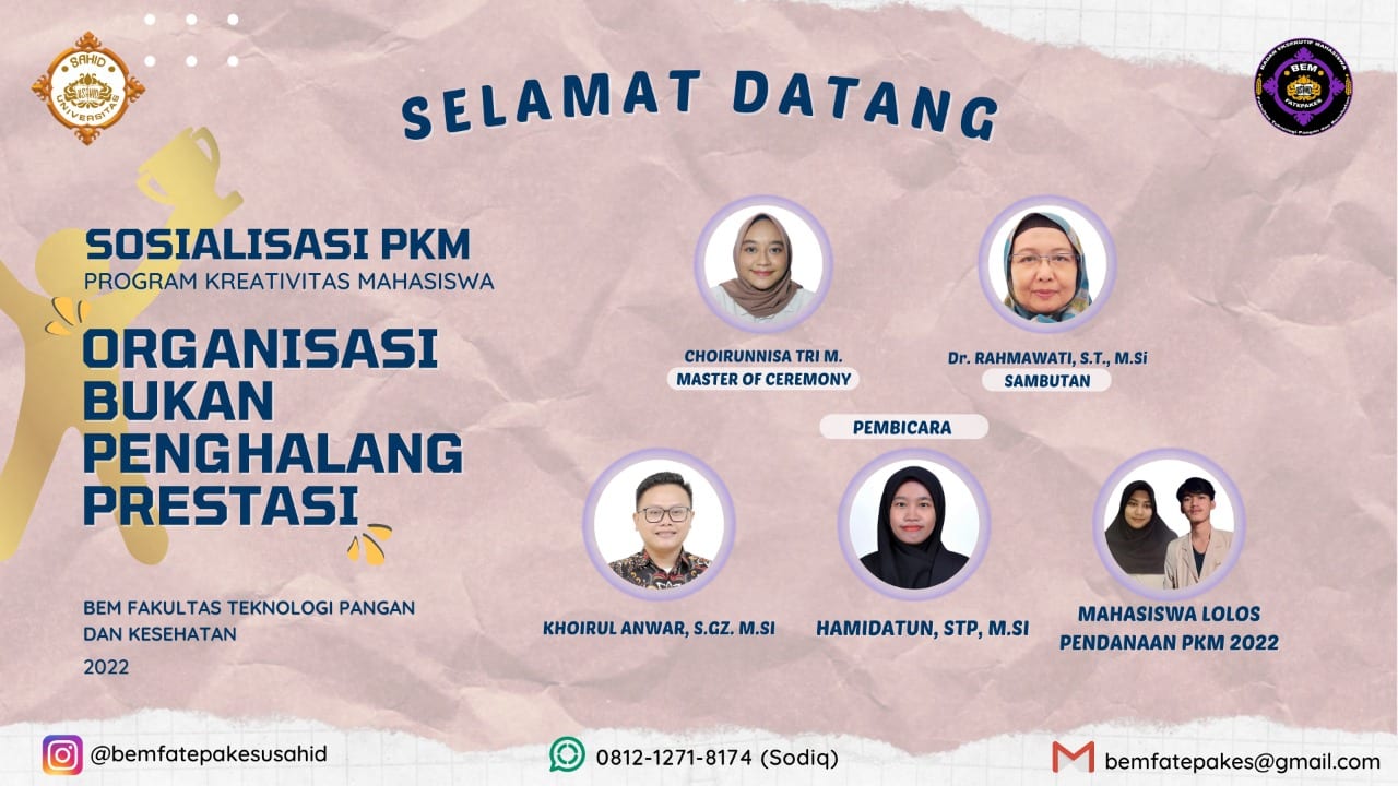 SOSIALISASI PKM (PROGRAM KREATIVITAS MAHASISWA) ORGANISASI BUKAN ...