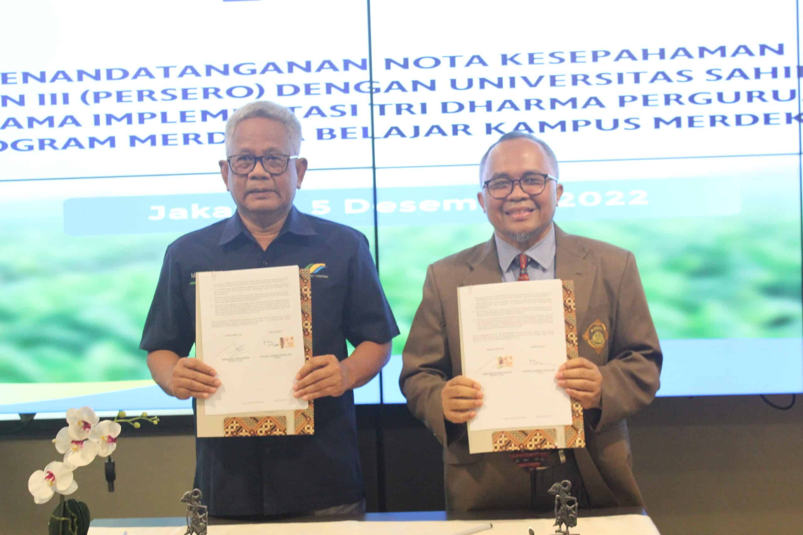 Penandatangan MOU Antara Usahid dan PT Perkebunan Nusantara III – Universitas Sahid Jakarta